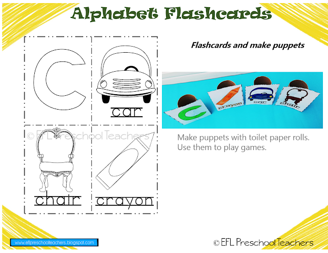 ESL/EFL Preschool Teachers: Alphabet Printable Flashcards and Posters ...