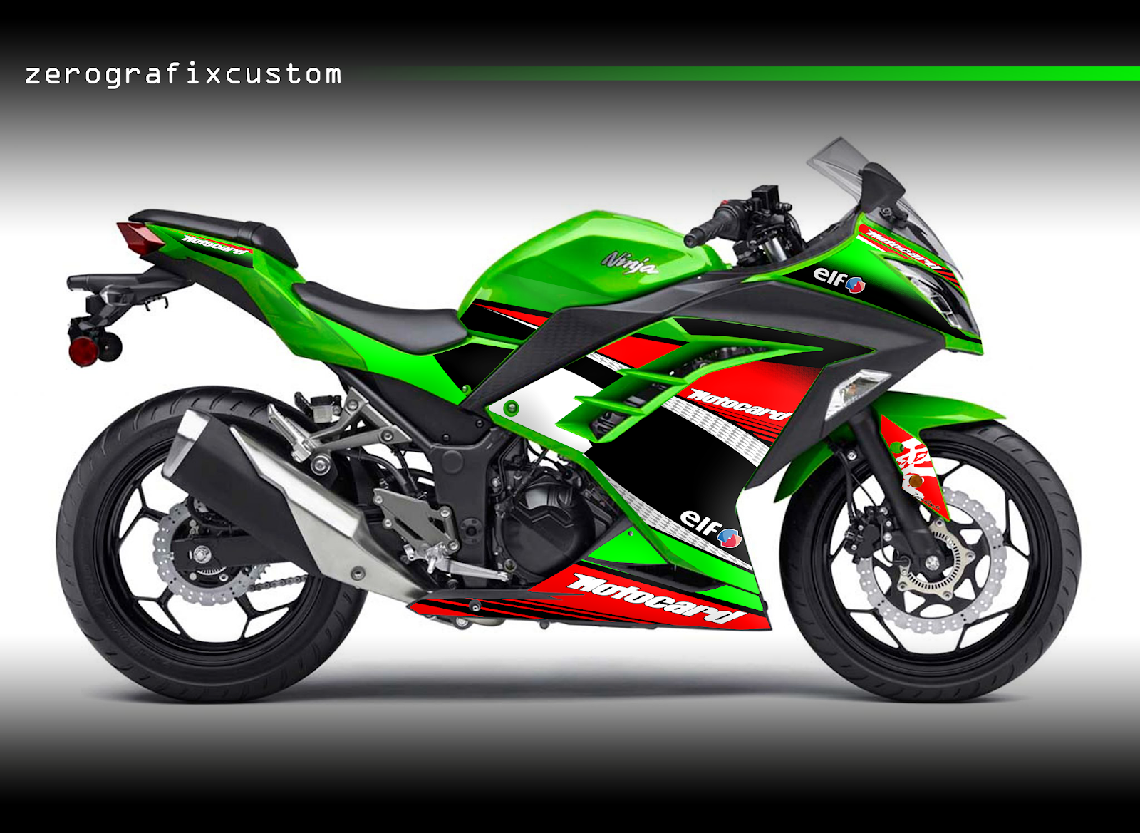Decals stickers Kawasaki ninja 250/300 2012+ WSBK Livery