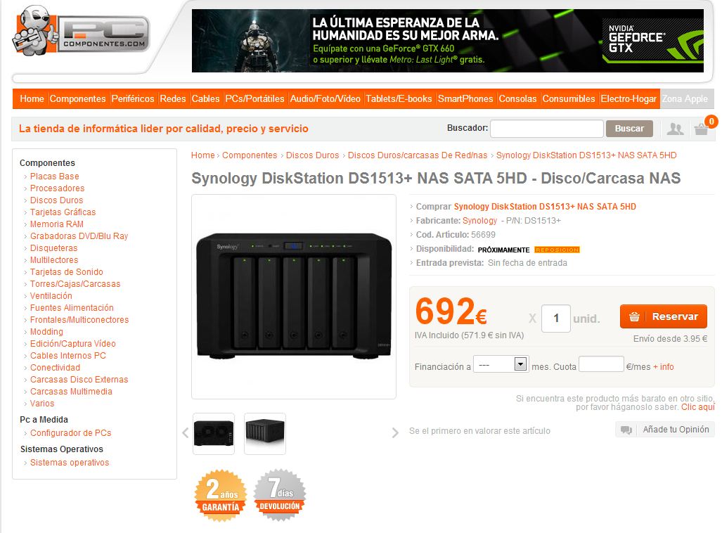 Primeras DS1513+ anunciadas a la venta en España ~ Mundo NAS