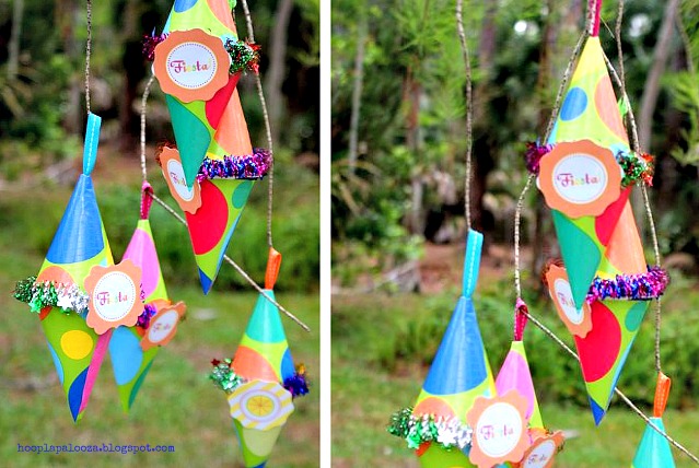 hoopla palooza: mini cone pinatas