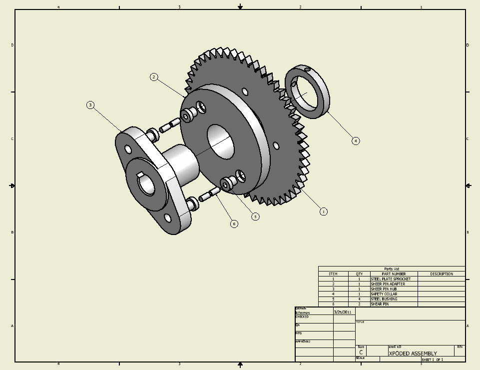 Josh Bremer Engineering: Sprocket Assembly