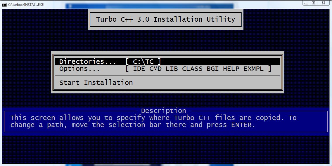 How to install Turbo C++ on Windows 7 (C++ compiler from Borland)