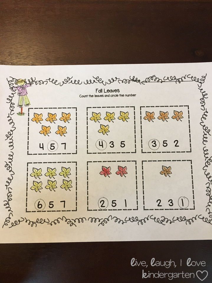 3 FREEBIES for Fall | Live, Laugh, I LOVE Kindergarten