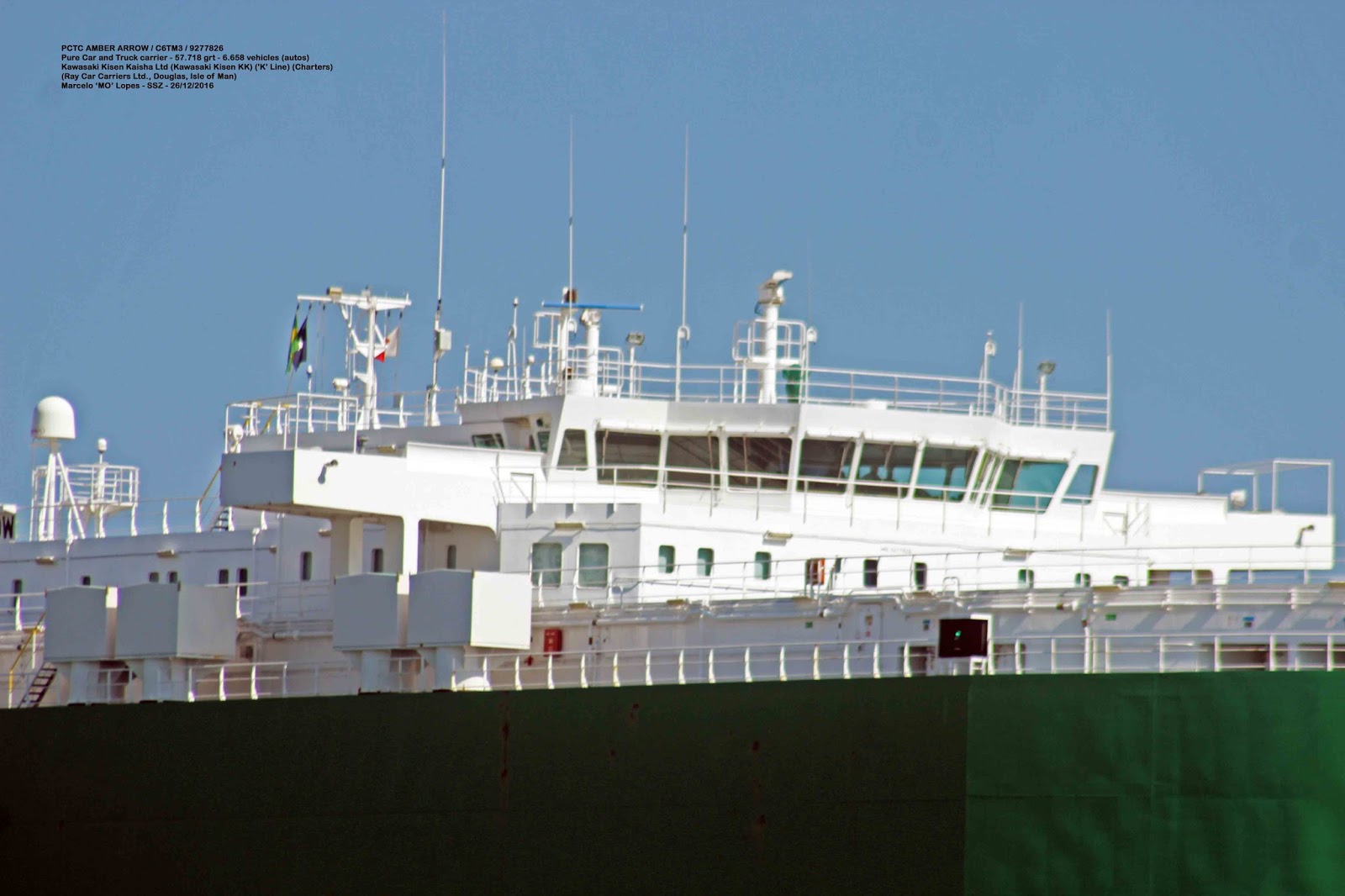 Santos Shiplovers: PCTC Amber Arrow / C6TM3 - Leaving Santos, bound to ...