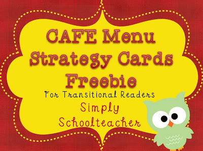 Simply Schoolteacher: Free CAFE strategies for primary grades!