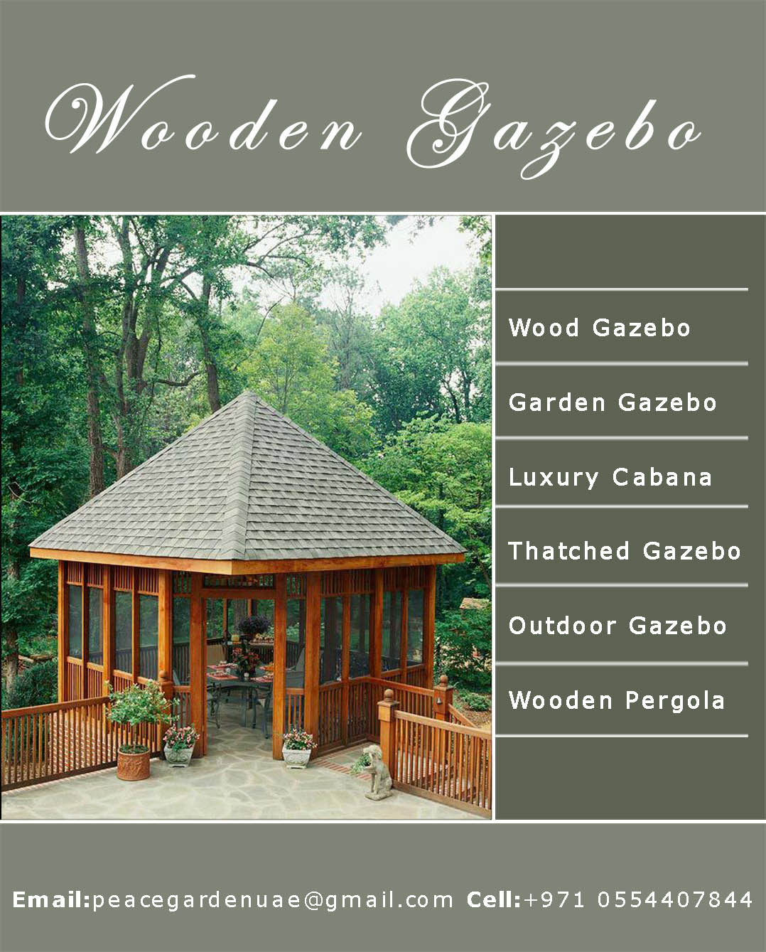 Outdoor Gazebo | Garden Gazebo | Wooden Gazebo | abu Dhabi | Gazebo ...