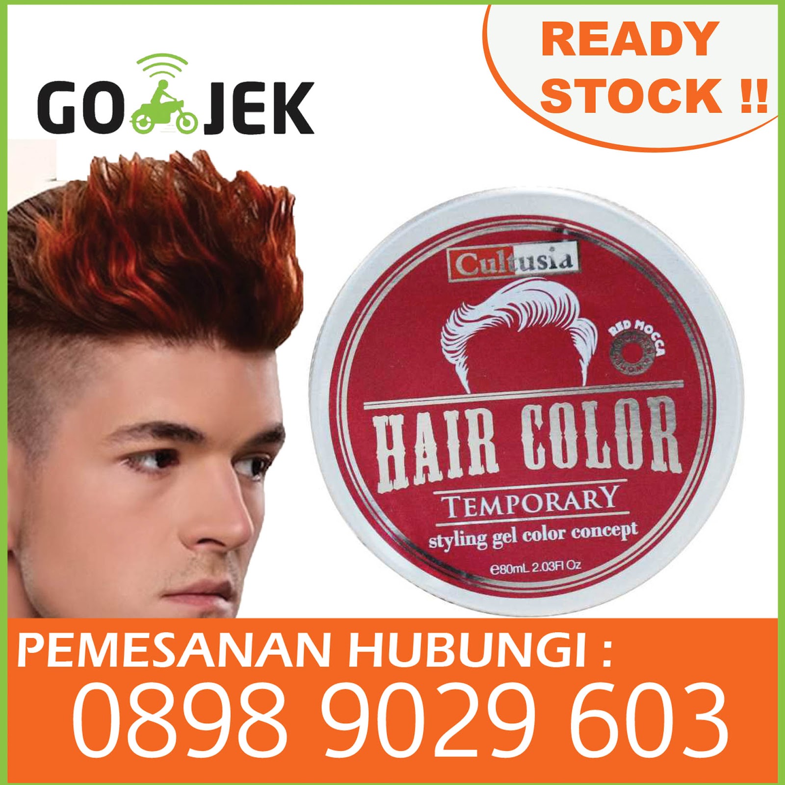 TEMPAT JUAL PEWARNA RAMBUT MERAH TEMPORARY TEMPORER TIDAK PERMANENT ...