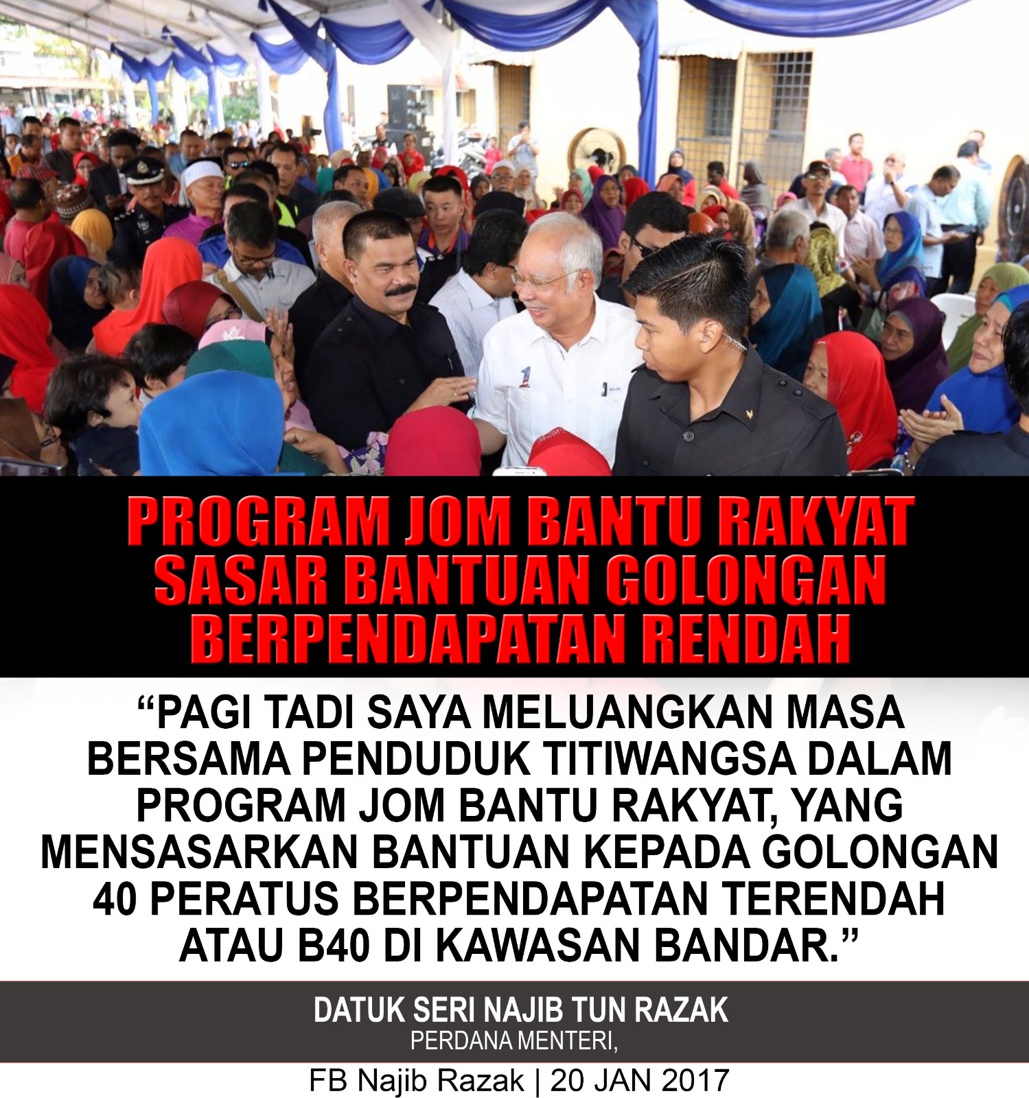 PM: Slogan 'Jom Bantu Rakyat' Milik BN