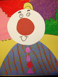 Mrs. O'Connell's Art Room: Kooky Line/Shape Clowns