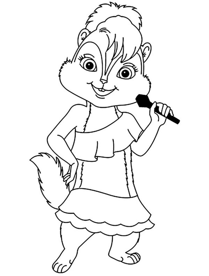 דפי צביעה אלווין והצ'יפמאנקס