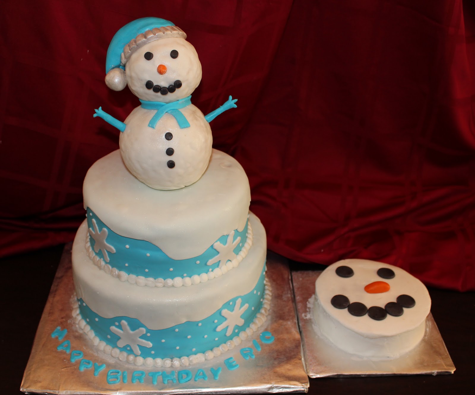 Cakes by Tracy: Winter ONEderland Snowman Cake!
