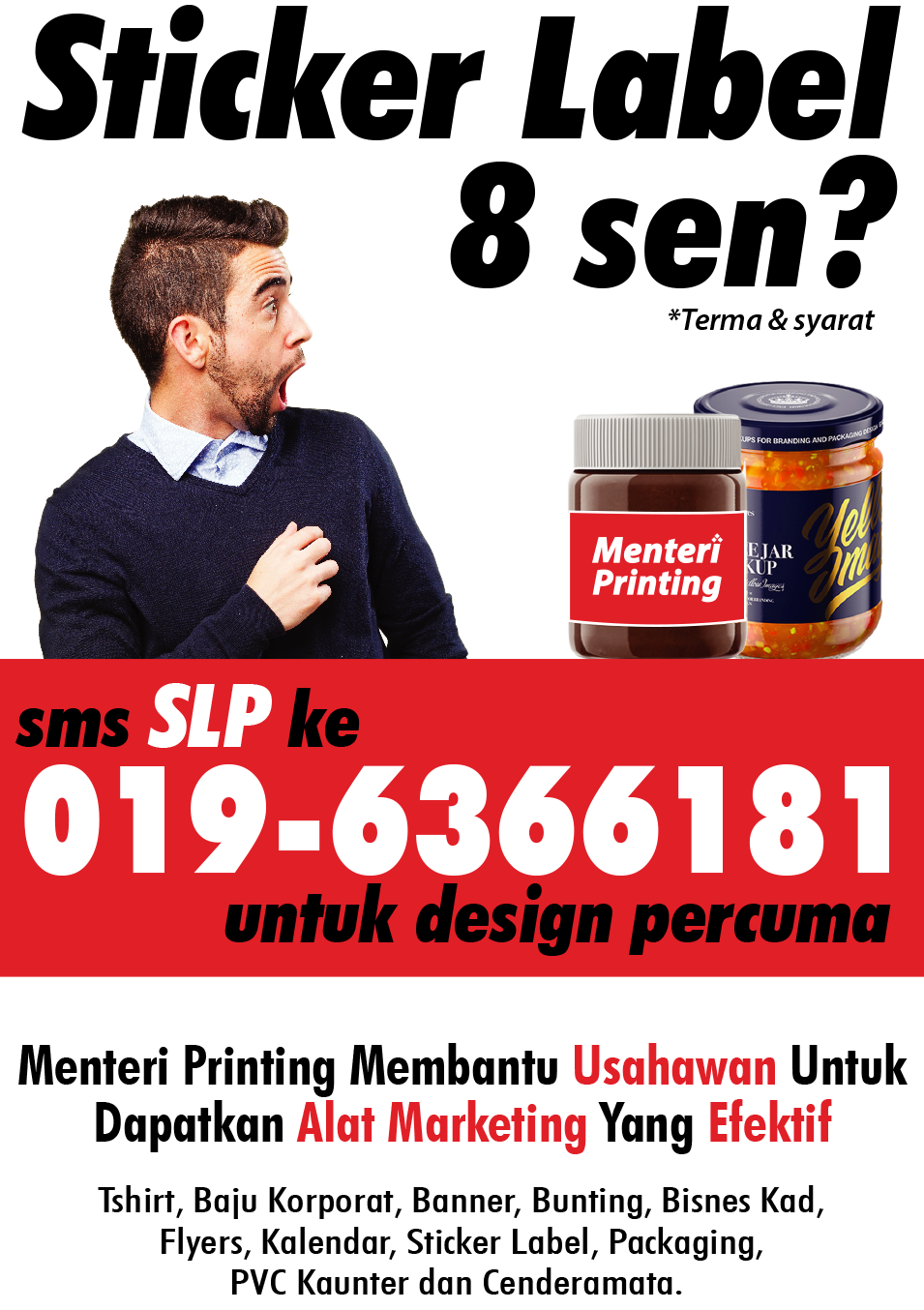 Sticker Label 8 Sen