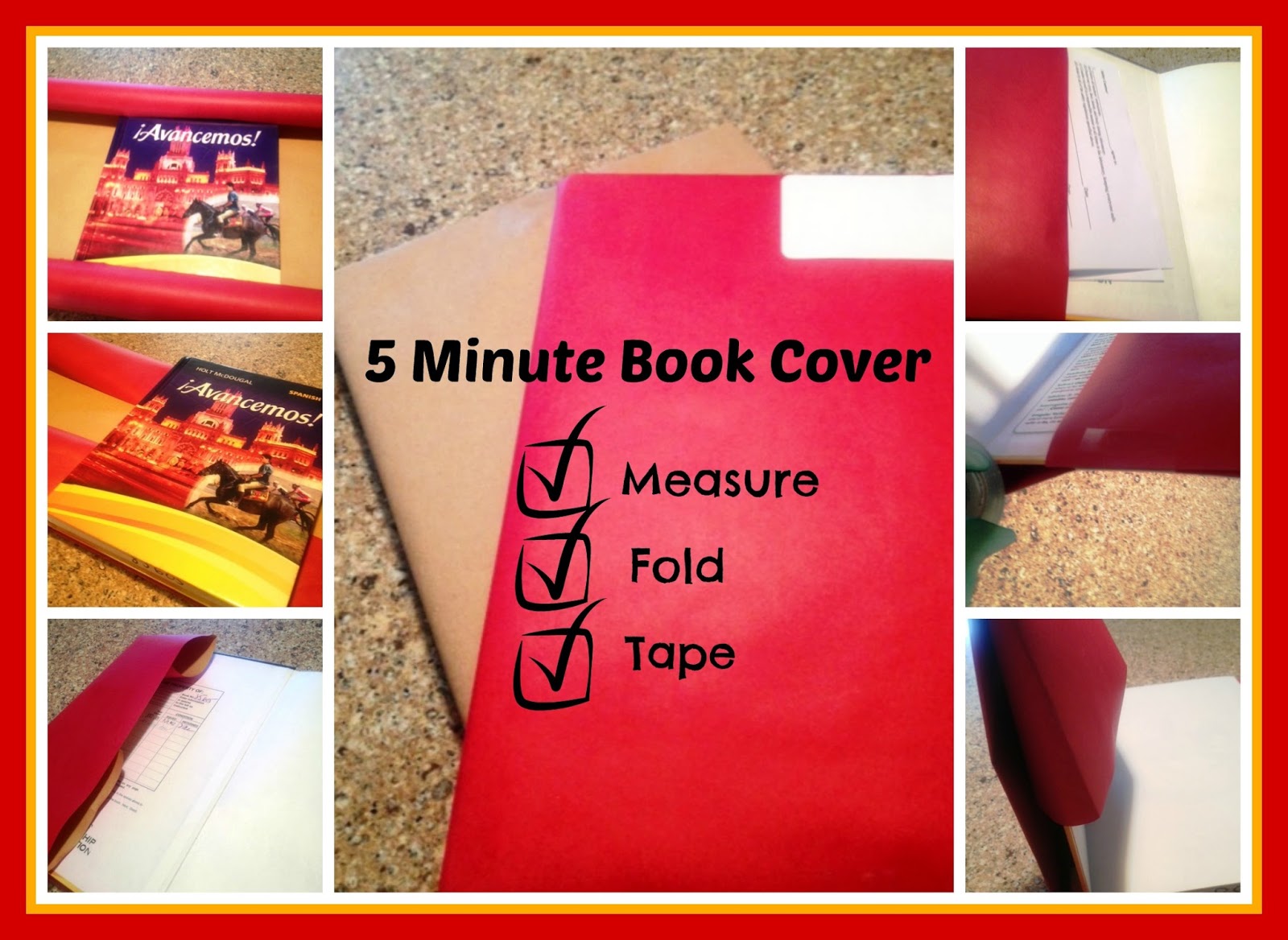 Back to school basics! The 5 minute Bookcover