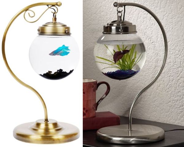 Hanging Fish Bowl Lamp