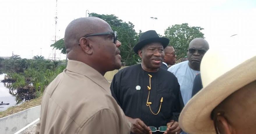 Photos: Ex-president Goodluck Jonathan visits Wike, commissions ...