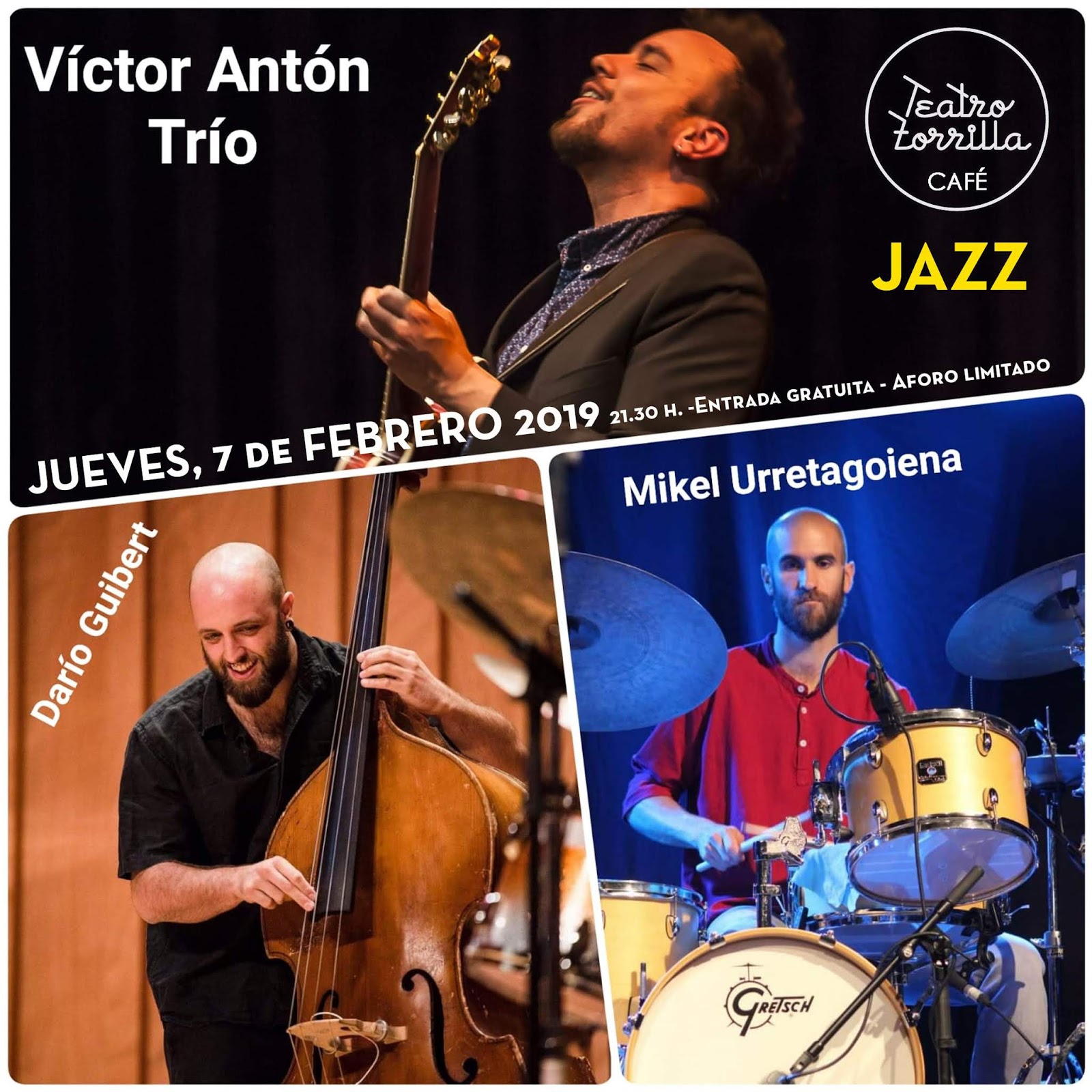 a pie de página: Víctor Antón Trío. Jazz en el Café Teatro Zorrilla