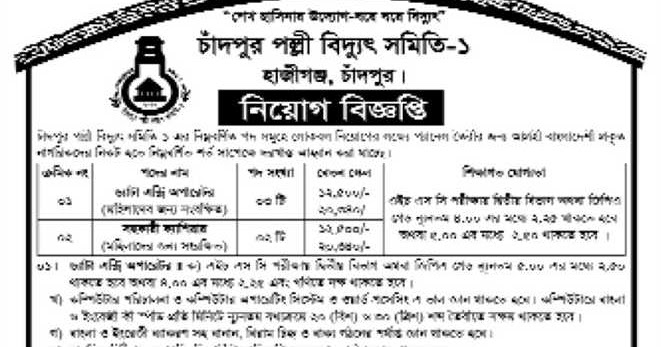 Online Circulars: Chandpur Polli Biddut Somity Data Entry Operator and ...