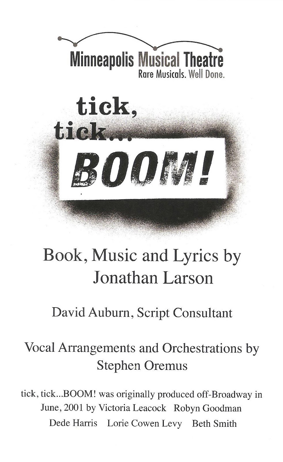 Cherry And Spoon Tick Tick Boom By Minneapolis Musical Theatre At Bryant Lake Bowl