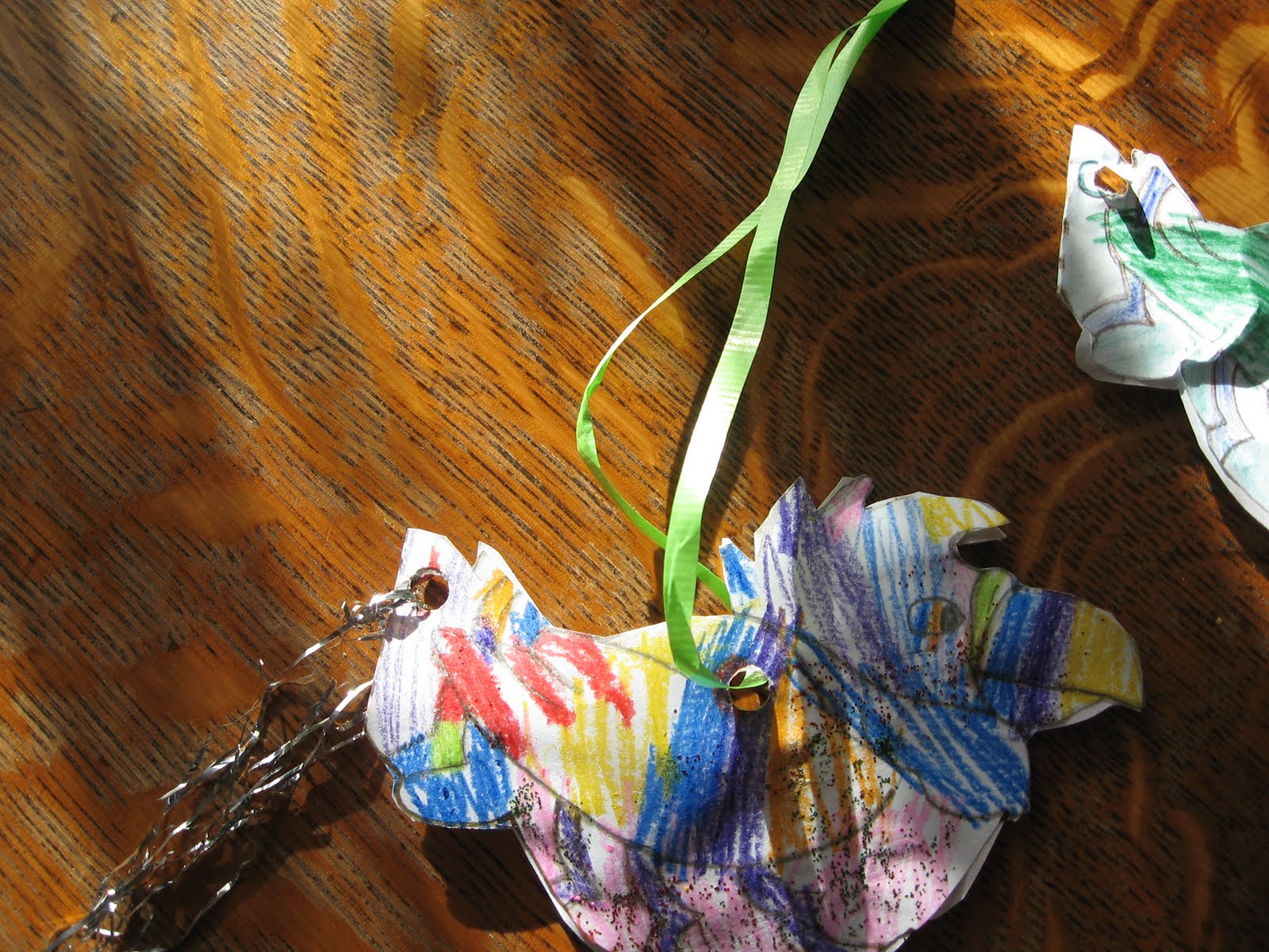 Almost Unschoolers: Tinsel Tail Bird Ornament Craft - Christmas in Brazil