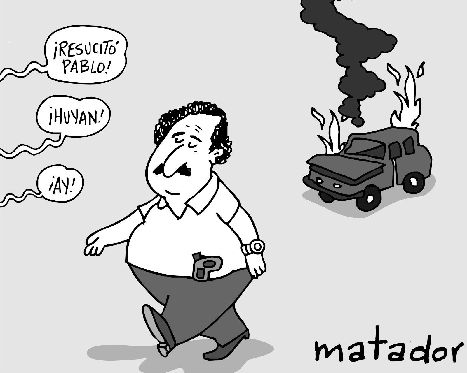 matador cartoons: Pablo Escobar, en la T.V.