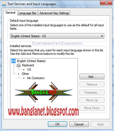 How to change the language bar settings in Windows 7 & 8? | Banglanet