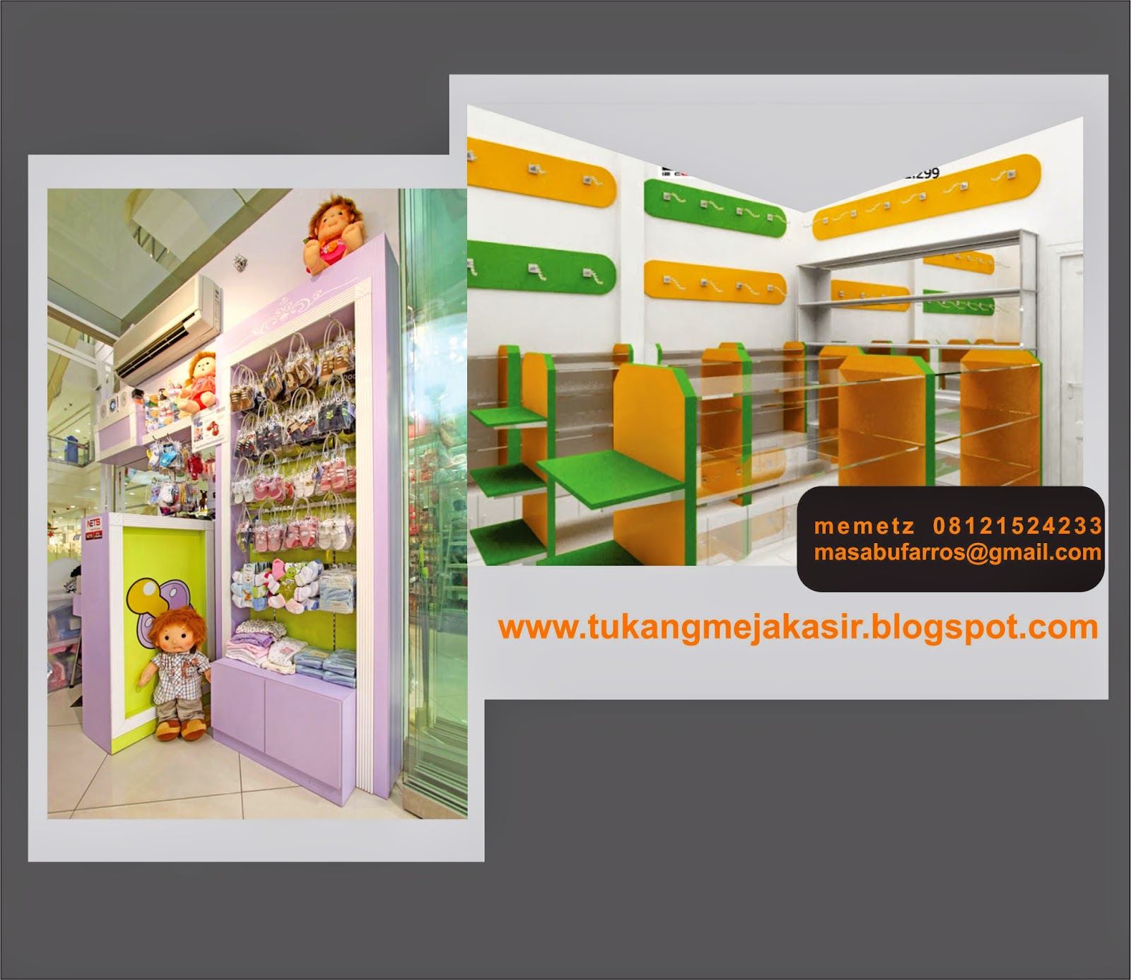 interior design & specialist meja kasir: baby shop design, toko baju ...