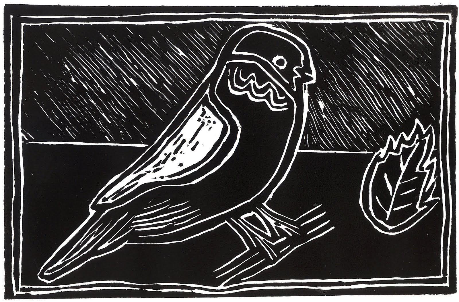 I teach art: Bird Lino Prints