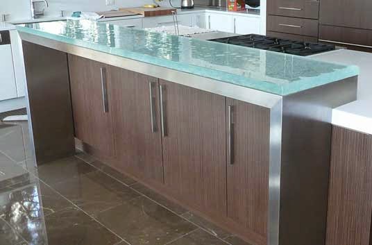 Kitchen Set Dengan Interior Countertops Kaca | Desain Interior Rumah ...
