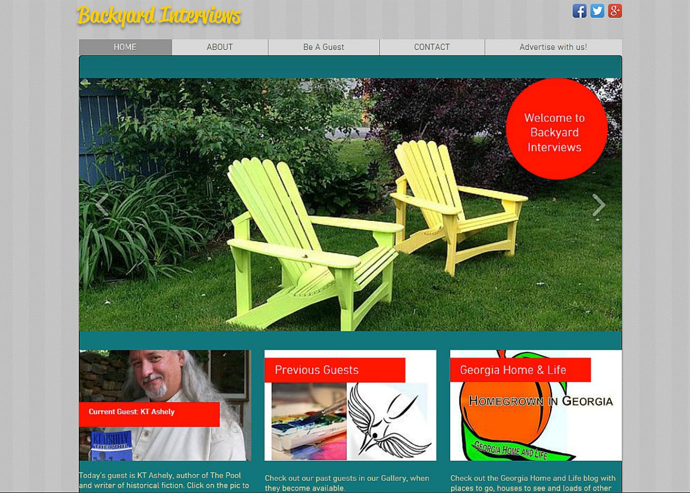 Georgia Home and Life: Backyard Interviews with PEN A Place For Authors To Share Their Books on ...