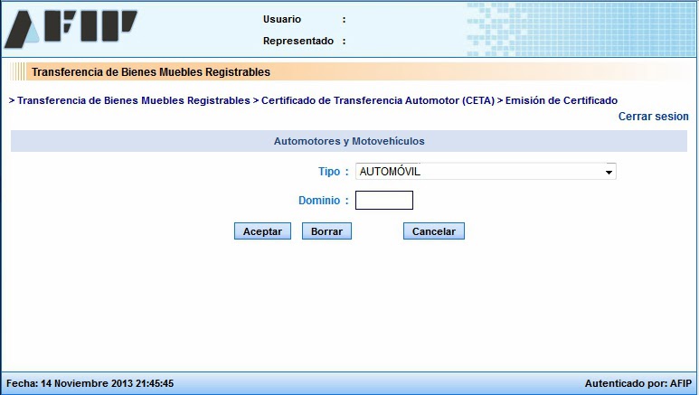 Tutorial de como generar el formulario CETA