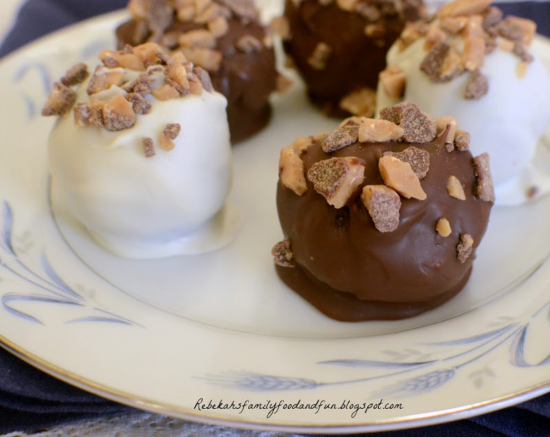 Family, Food, and Fun: Chocolate Toffee Cake Balls
