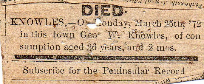 The Mill Creek Hundred History Blog: The Knowles Family