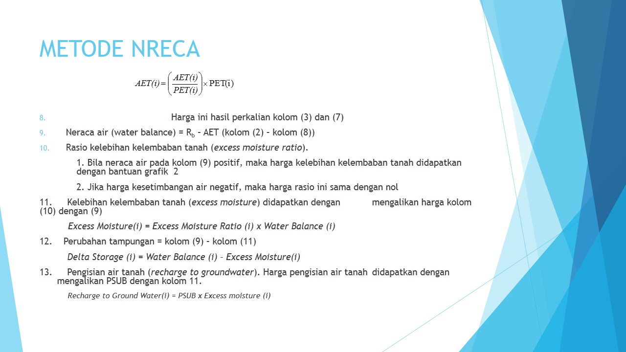 going where the wind blow and water flow: Ketersediaan Air (Metode NRECA)