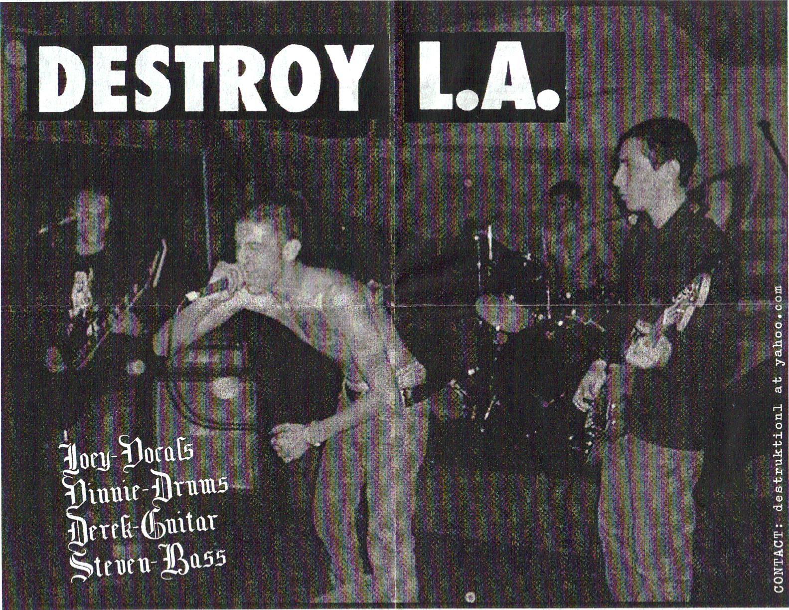 LYRIC SHEETZ: Destroy L.A. "Vandalize" 7" EP