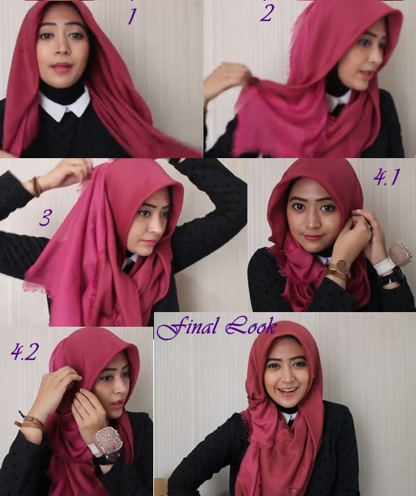 10+ Tutorial Kerudung Segi Empat Terbaru Simple dan Modis | Serba Serbi Informasi Bermanfaat
