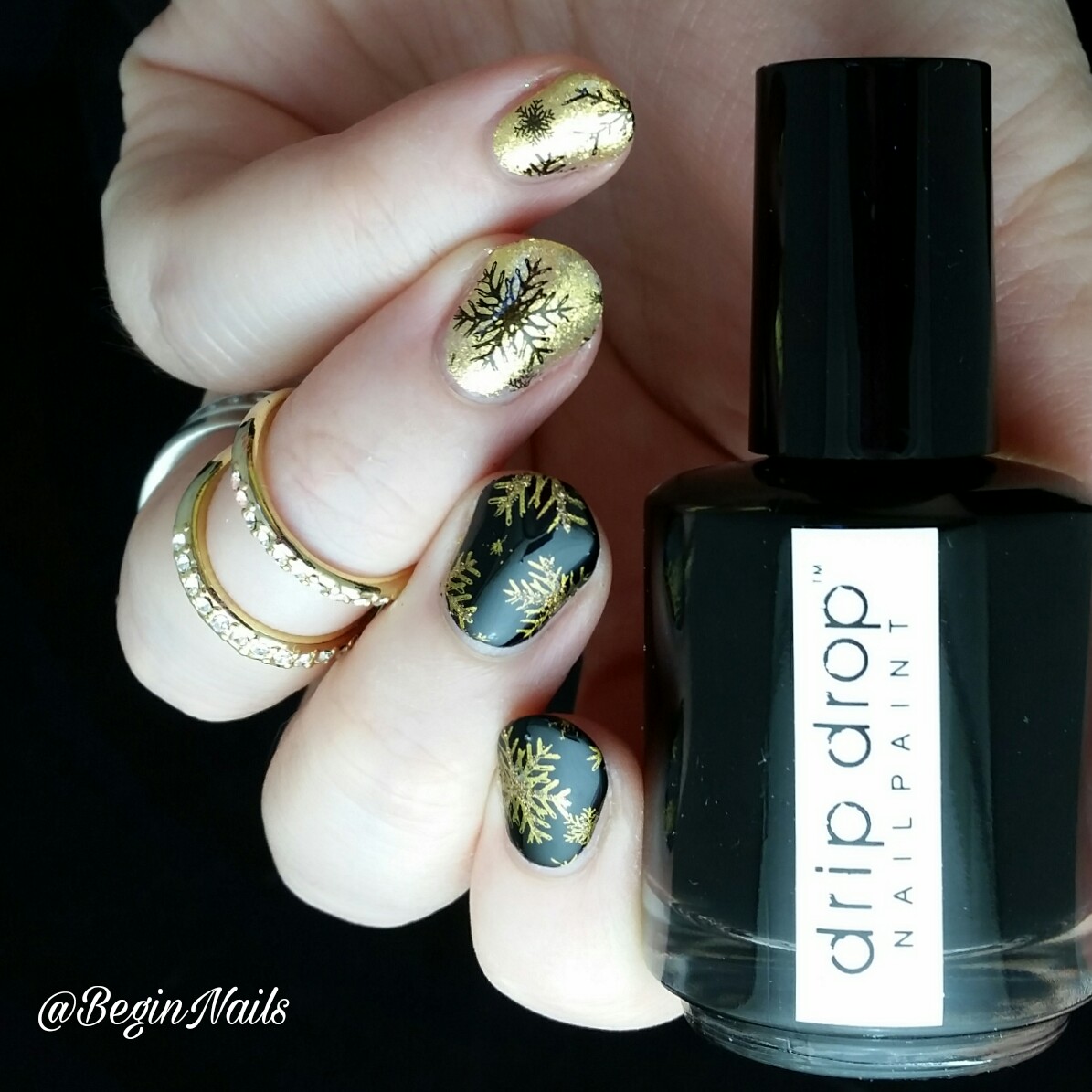 Let's Begin Nails: Nail Art: Calm Winter Night Snow