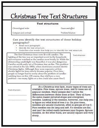 Emily's Enrichment Corner: Christmas Tree Text Structures