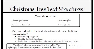 Emily's Enrichment Corner: Christmas Tree Text Structures