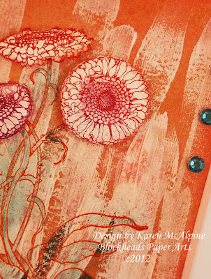 Dreaming and Creating: Embossed Flowers on Painted Background
