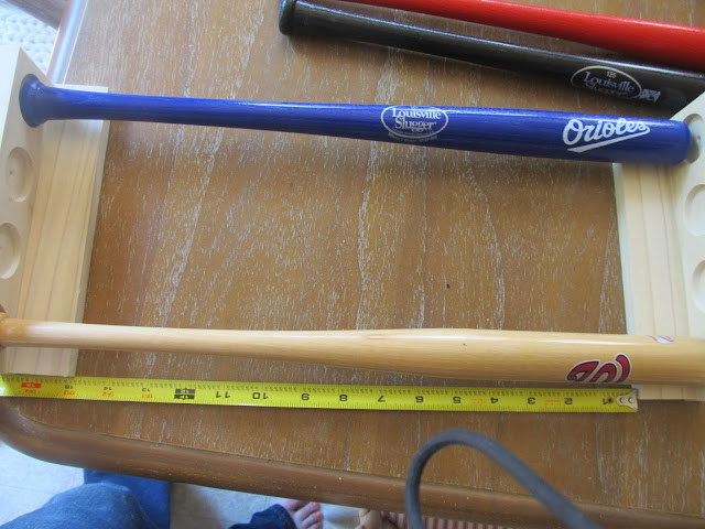 Half Finished House: Mini Baseball Bat Holder