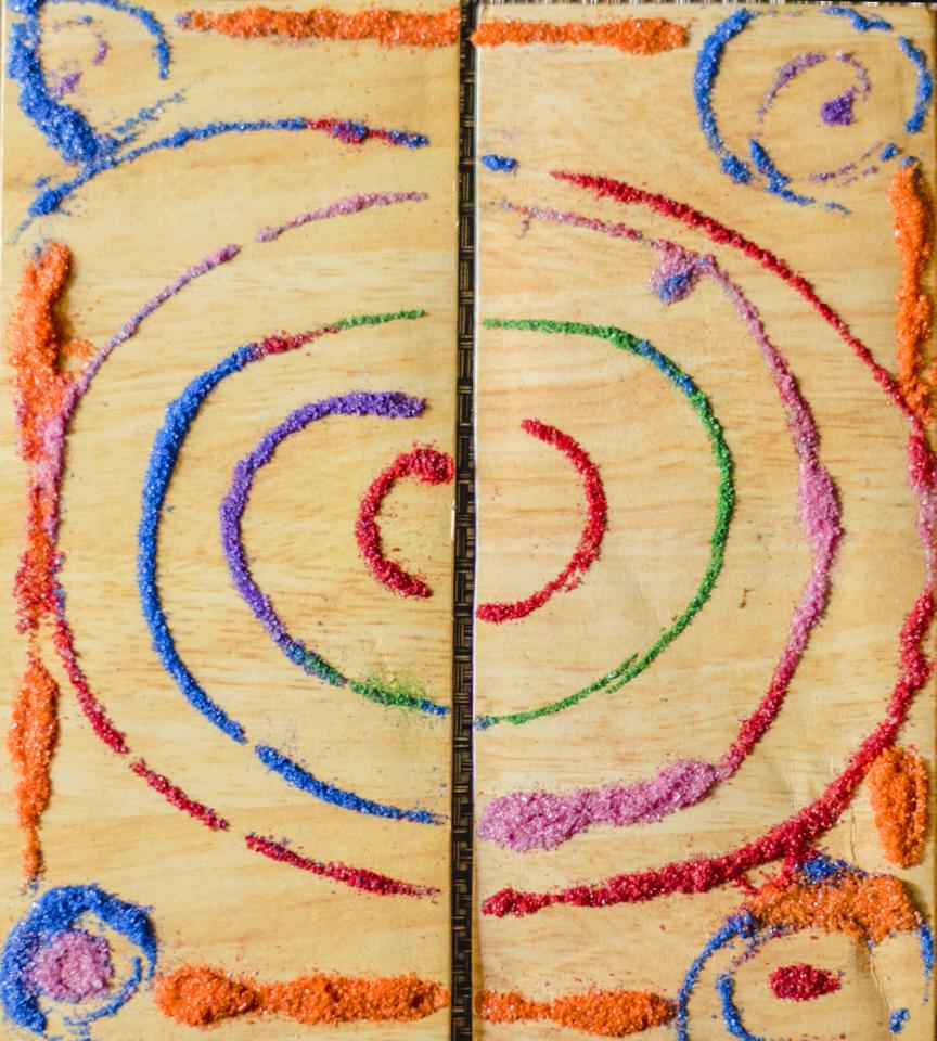 colormehappy: Sand art - colorful and creative art project using sand!