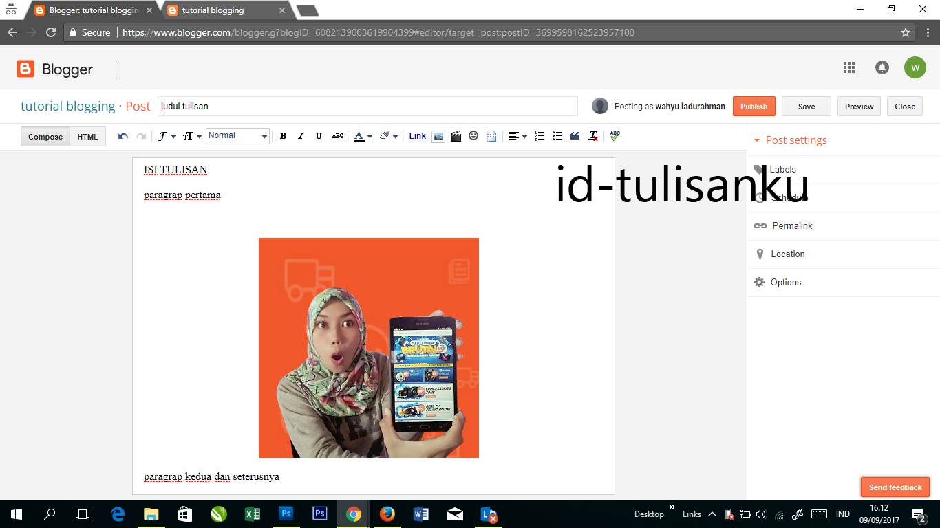 DOSEN BLOGGER: CARA membuat postingan atau artikel atau tulisan di blogger