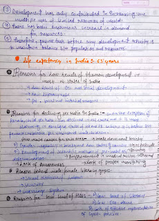 handwritten notes of Human Development -chapter 3 [Geography] class ...