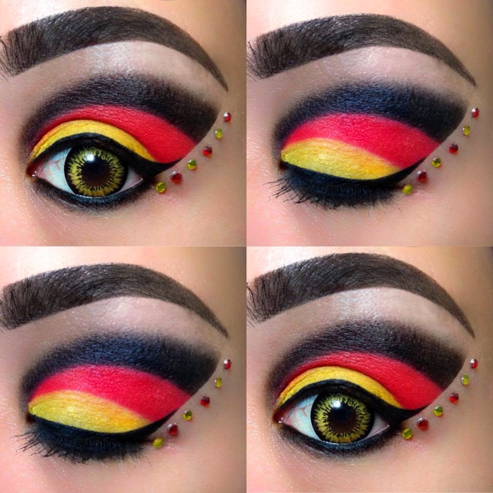 Mina the Magnificent: Germany Flag (Eye Makeup)