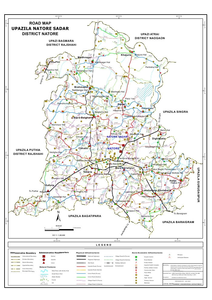 Mouza & Land Use Maps of Natore Sadar Upazila, Natore, Bangladesh ...