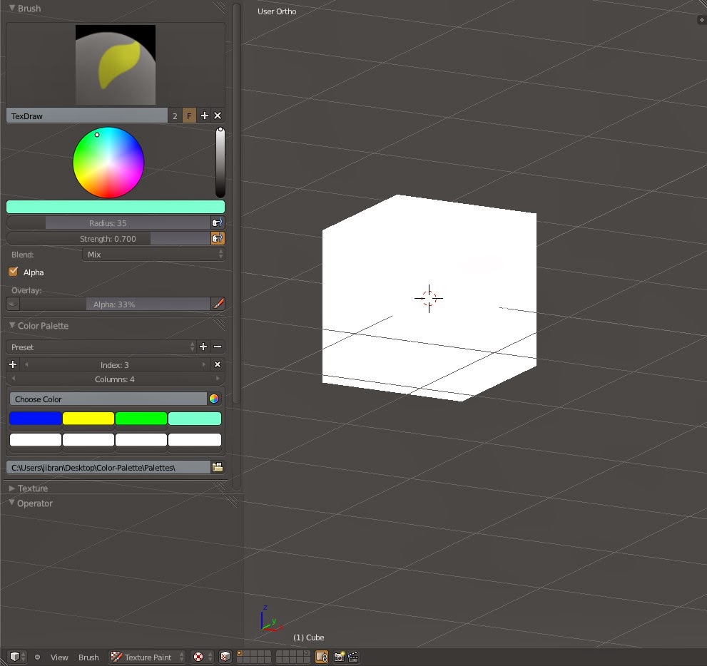 Color Palettes in Blender