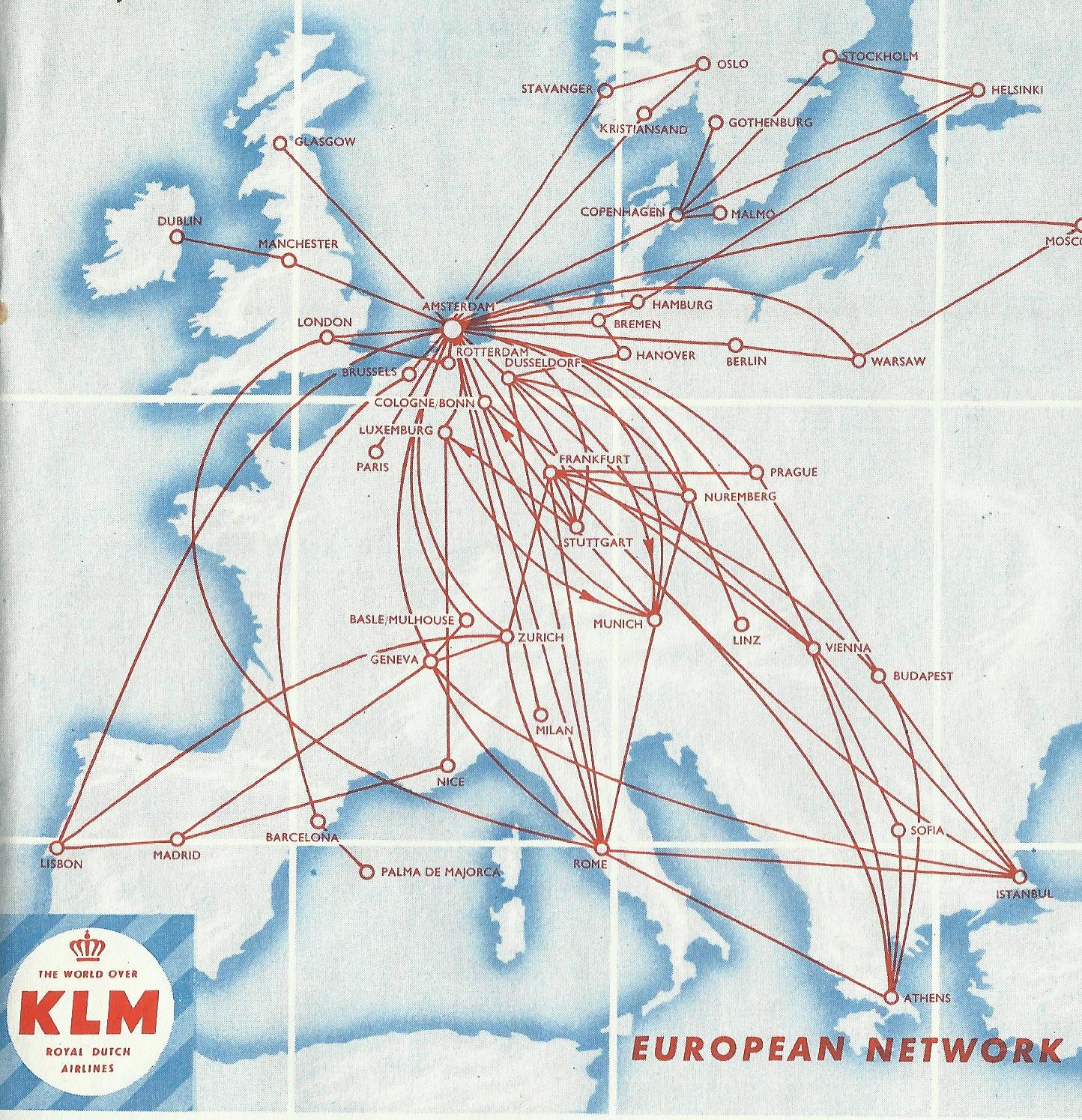 Airline memorabilia: KLM (1959/1960), Reino Unido [completo]