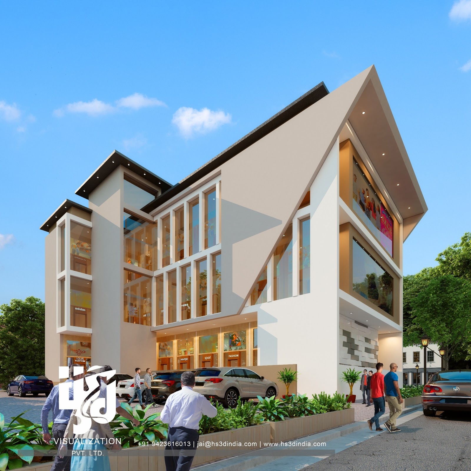 EXCELLENT ARCHITECTURE 3D VISUALIZATIONS OF COMMERCIAL EXTERIORS