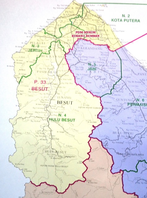 PDM Mukim Kubang Bemban: Peta P033 Besut