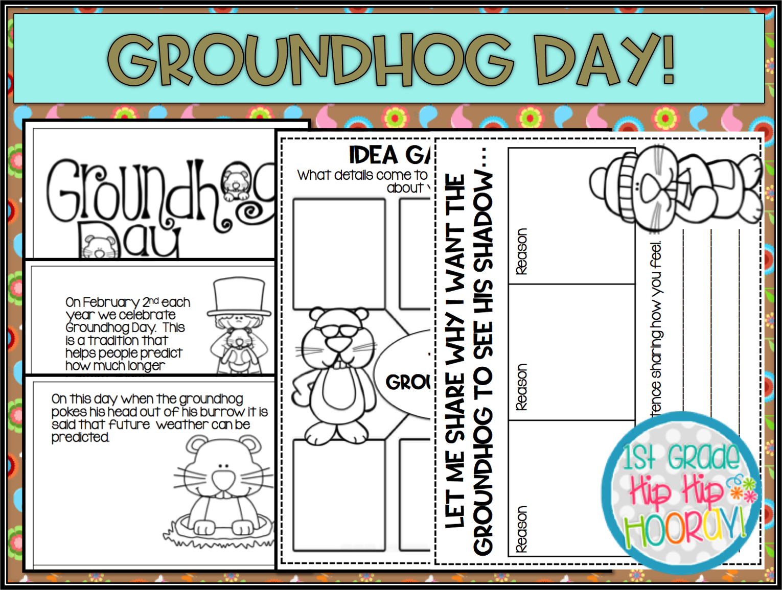 1st Grade Hip Hip Hooray!: Groundhog Day and Shadows...Making predictions!